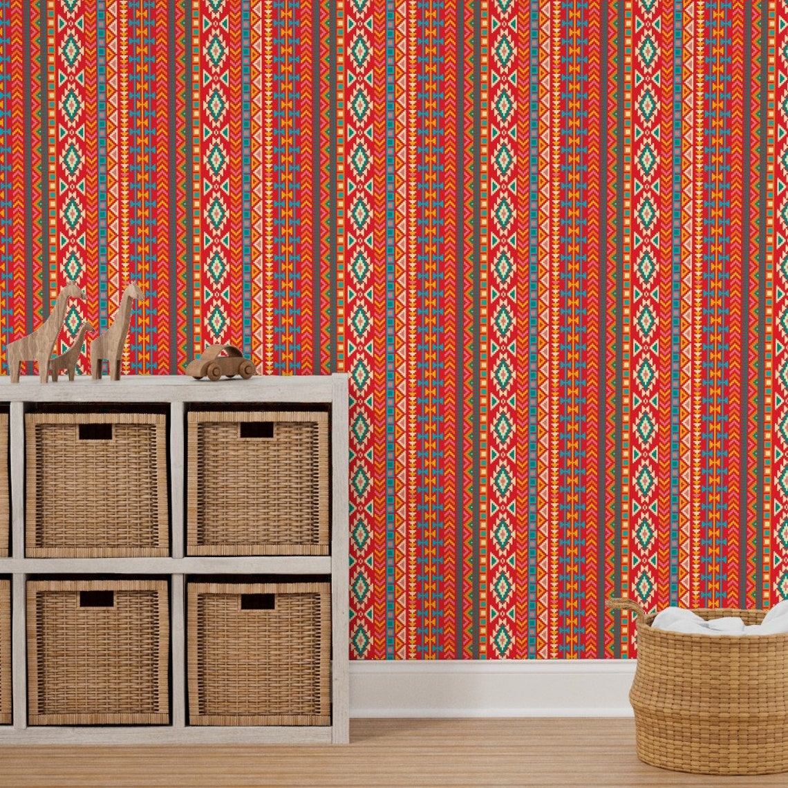 Southwest Wallpaper Aztec Tribal Native American Mexican by - Etsy