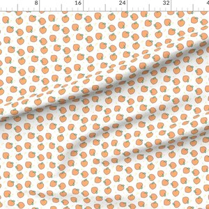 Peaches Fabric Sparkle Peach by Magic Circle Peaches Summer Fruit Cute ...