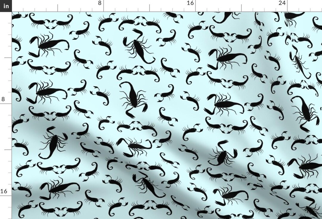 Light Blue Scorpion Fabric - Scorpions by Eleventy-five - Scorpions ...
