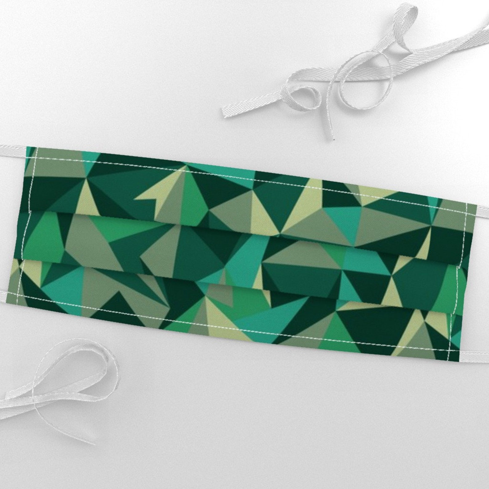 Emerald Fabric Emerald Origami by Lapetitelecour Teal | Etsy