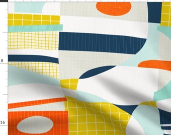 Modern Blue Fabric | Etsy