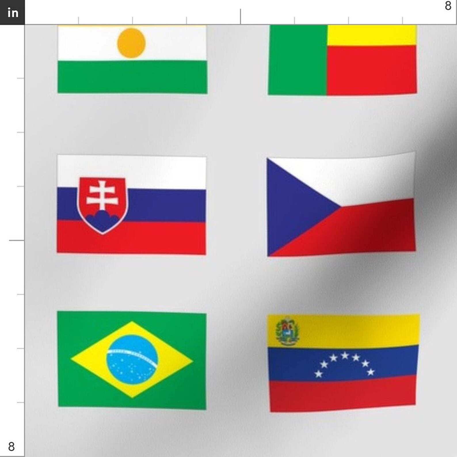 Flags Fabric Modern Flags of the World by Aftermyart | Etsy