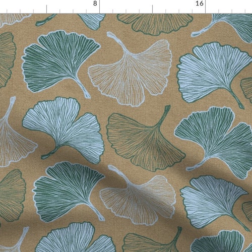 Autumn Ginkgo Fabric Ginkgo Leaves by Wildwater Fall Color - Etsy