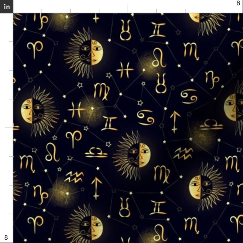 Astrology Star Signs Fabric Astrology by Artypeaches - Etsy