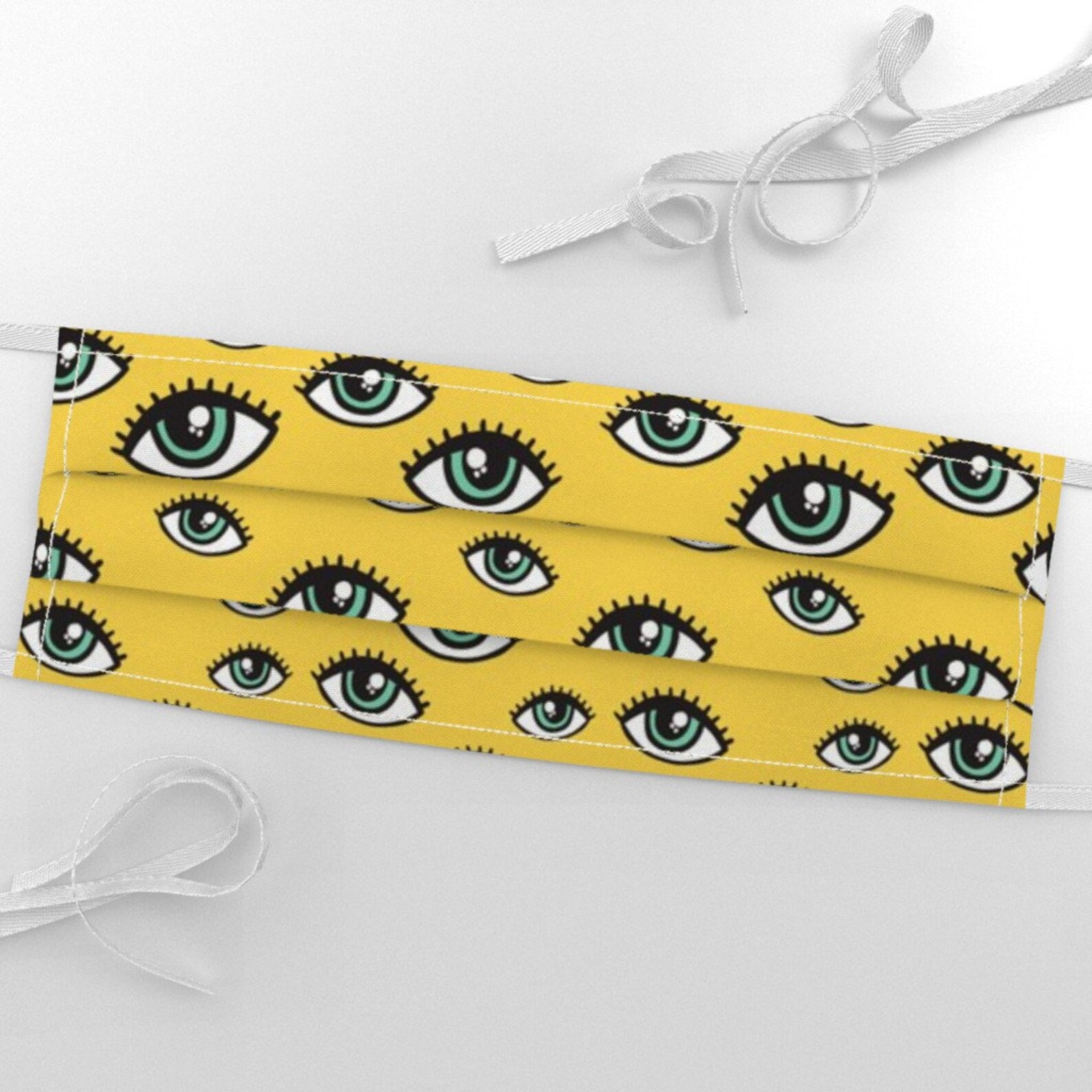 Eye Fabric Eyes Pattern by Kostolom3000 Yellow Blue Eyes | Etsy