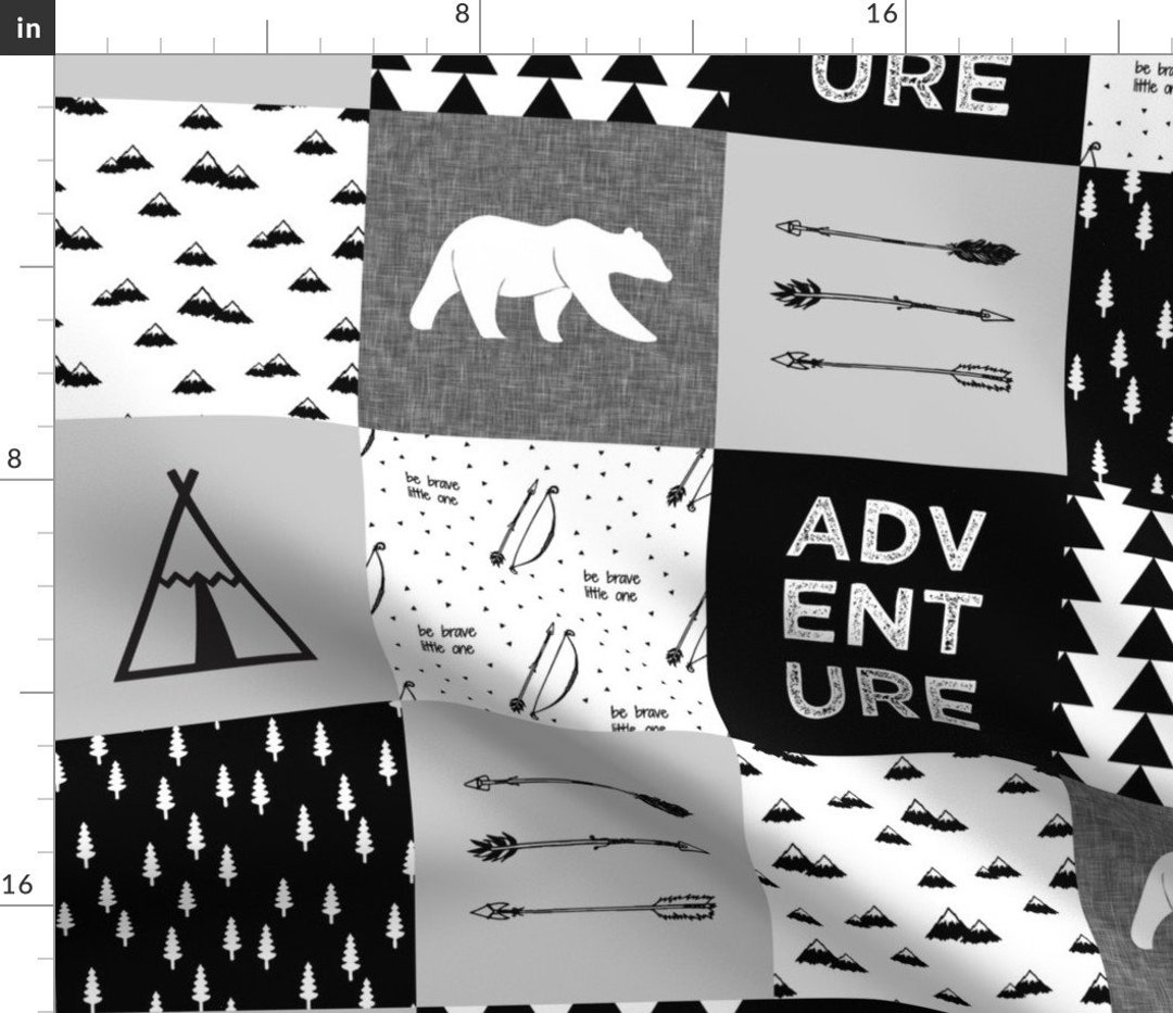 Wholecloth Adventure Fabric adventure Wholecloth Quilt Top - Etsy