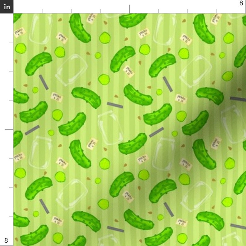 Pickle Fabric Pickles Mason Jars Dill Seeds by Jayhutch - Etsy