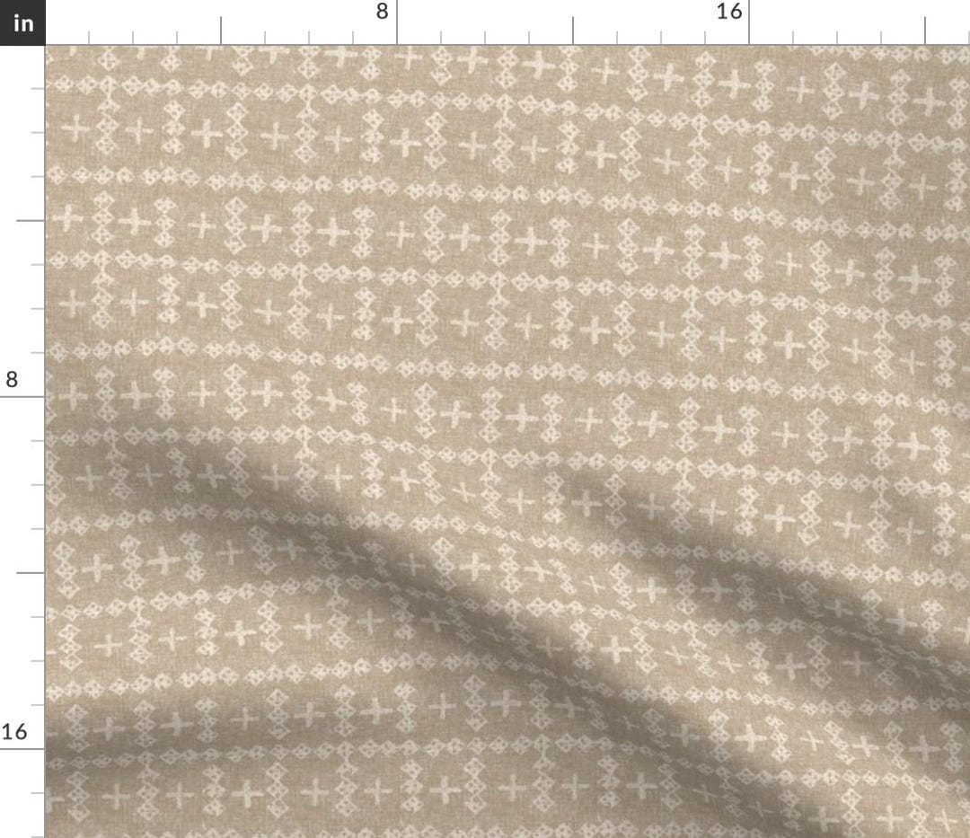 Boho Tan Neutral Fabric Criss Cross by Morrisseyfabric Beige Mudcloth ...