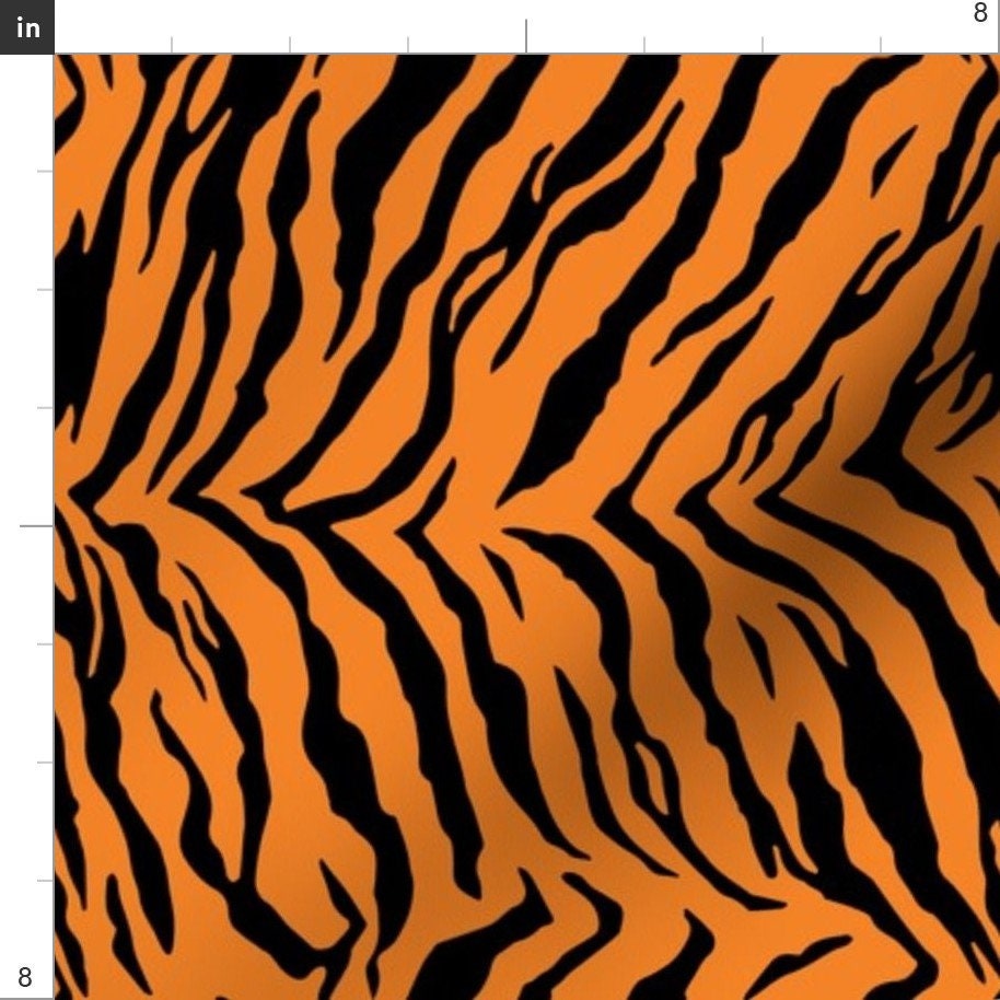 Tiger Stripe Fabric Tiger Halloween Costume Pattern by | Etsy