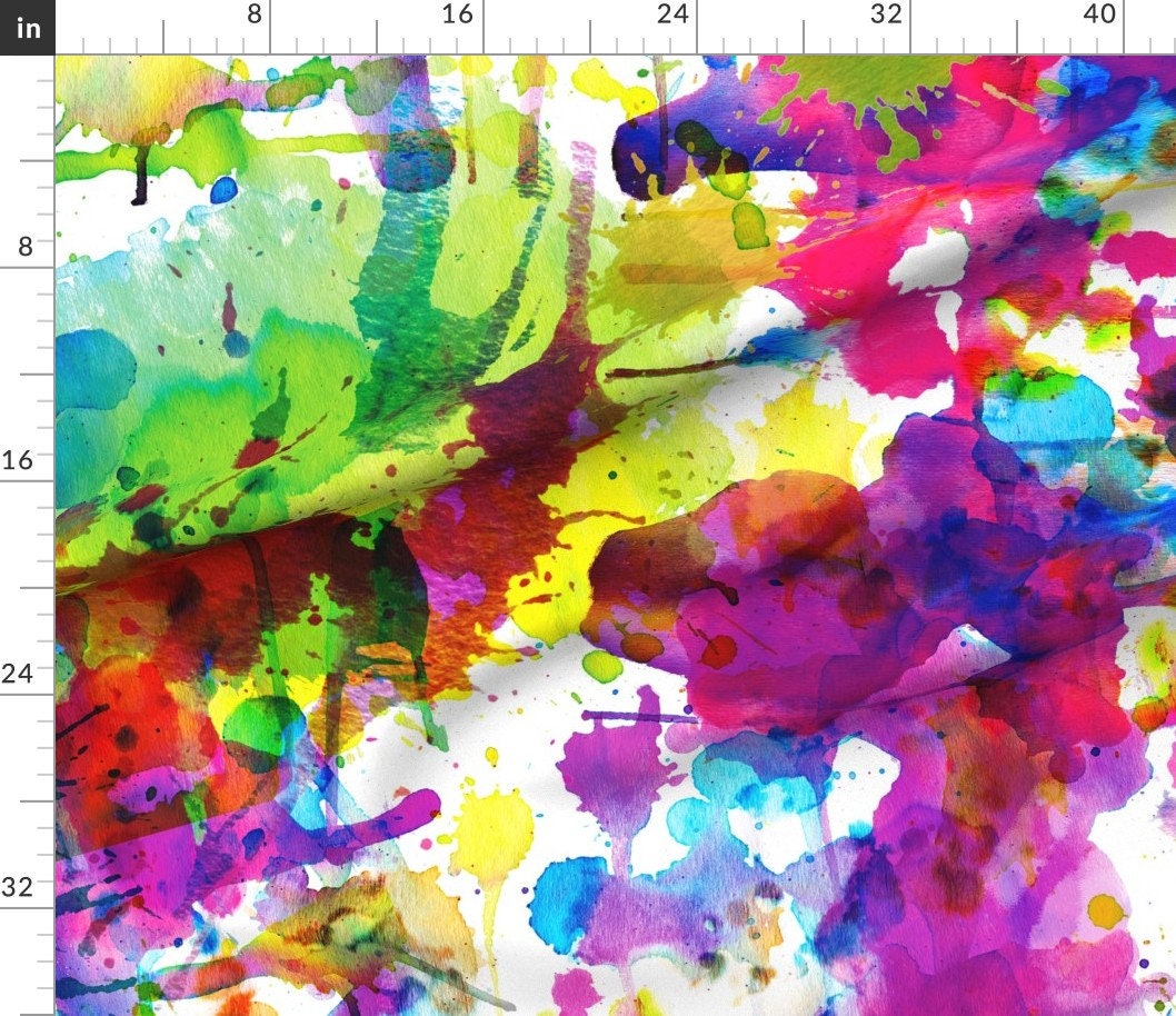 Abstract Ink Splatter Fabric Ink Splatters 54 Inches by - Etsy