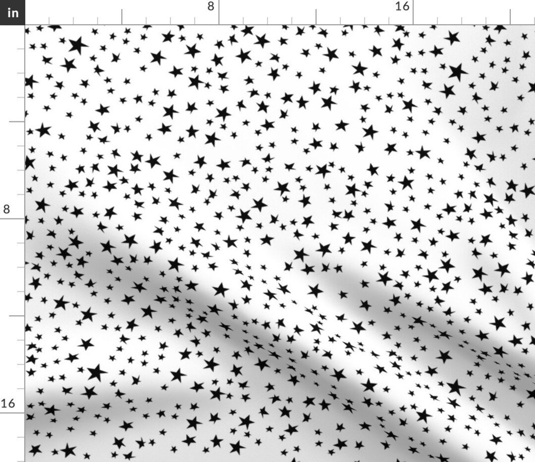 Black and White Stars Fabric Let It Be Stars by Robyriker Gender ...