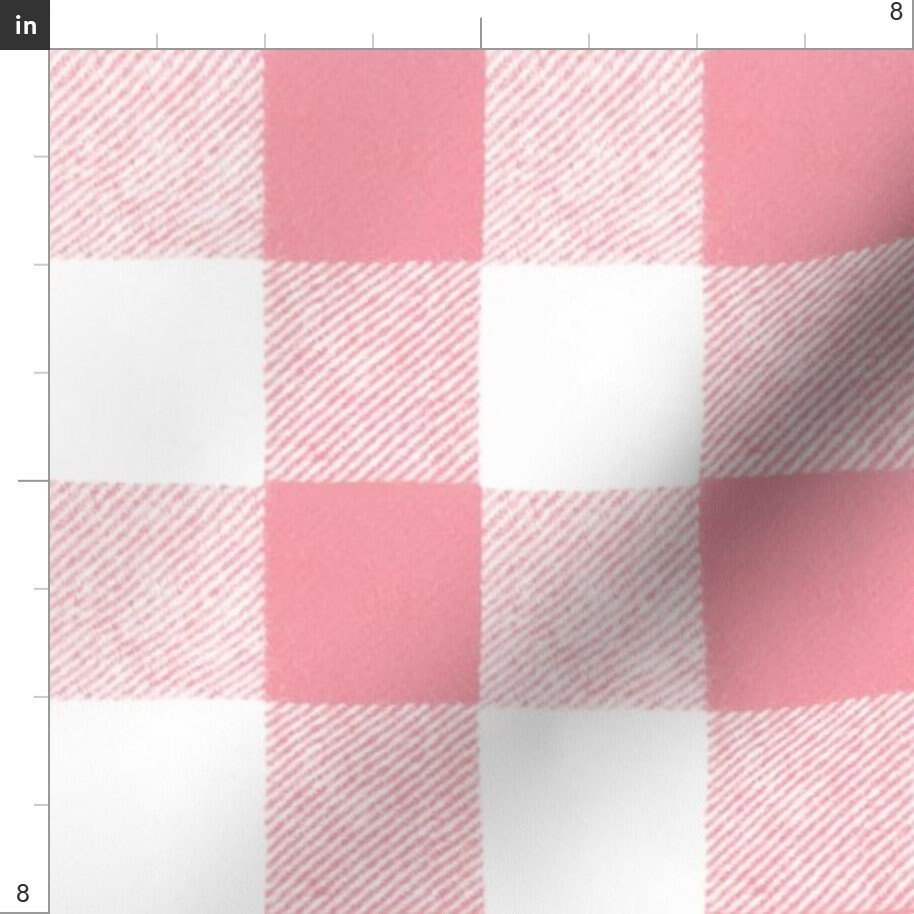 Pink Checker Fabric Buffalo Check // Pink by | Etsy