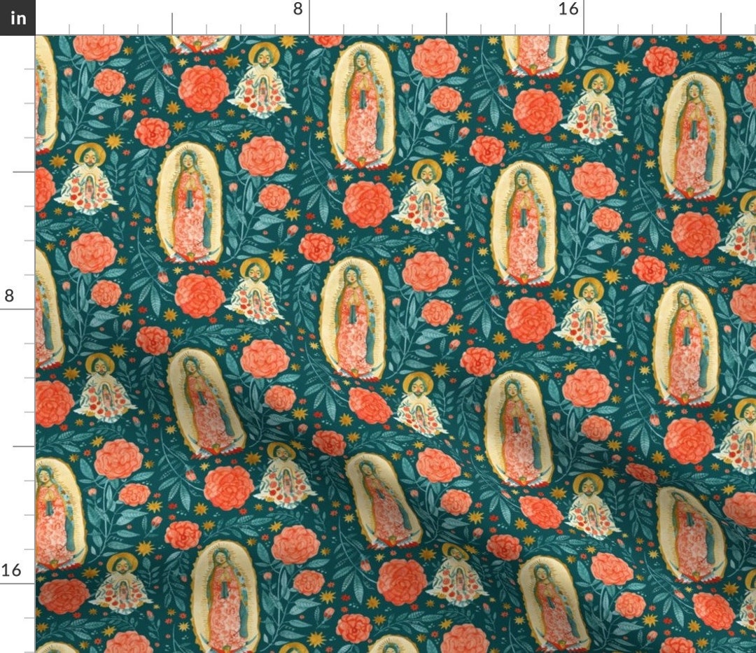 Catholic Fabric Guadalupe by Abigailhalpin Catholic Mother Mary ...