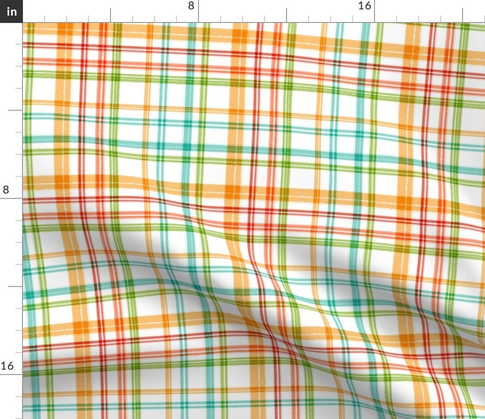 Multicolored Plaid Fabric Juicy Plaid Autumn Colors by - Etsy