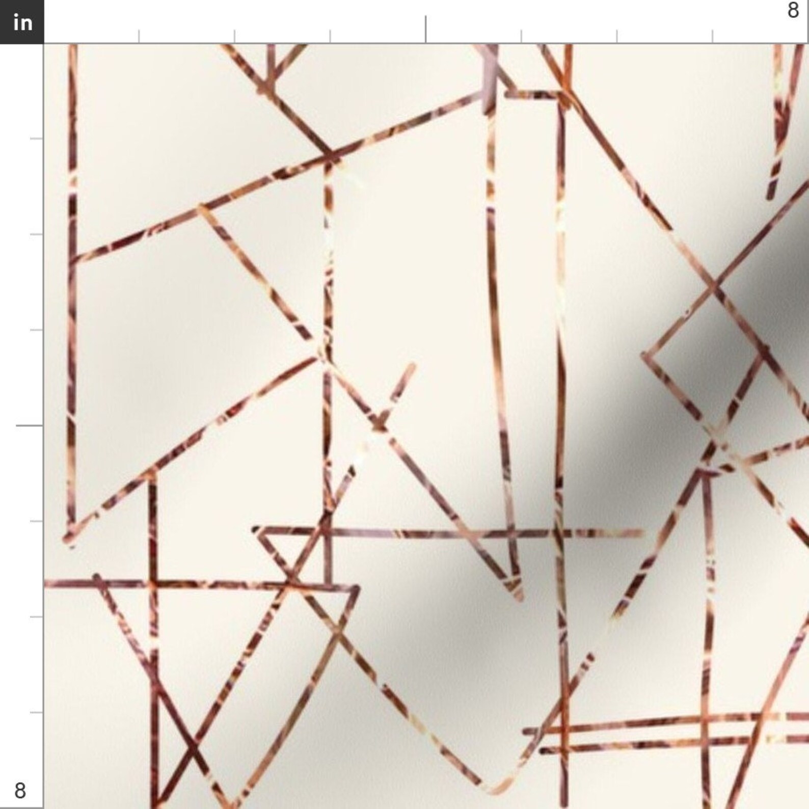 Geometric Copper Angles Fabric Copper Angles Corners and - Etsy