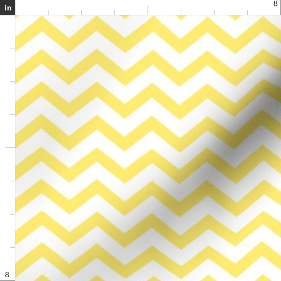 Yellow Chevron Fabric Chevron Lemon Yellow by Misstiina - Etsy