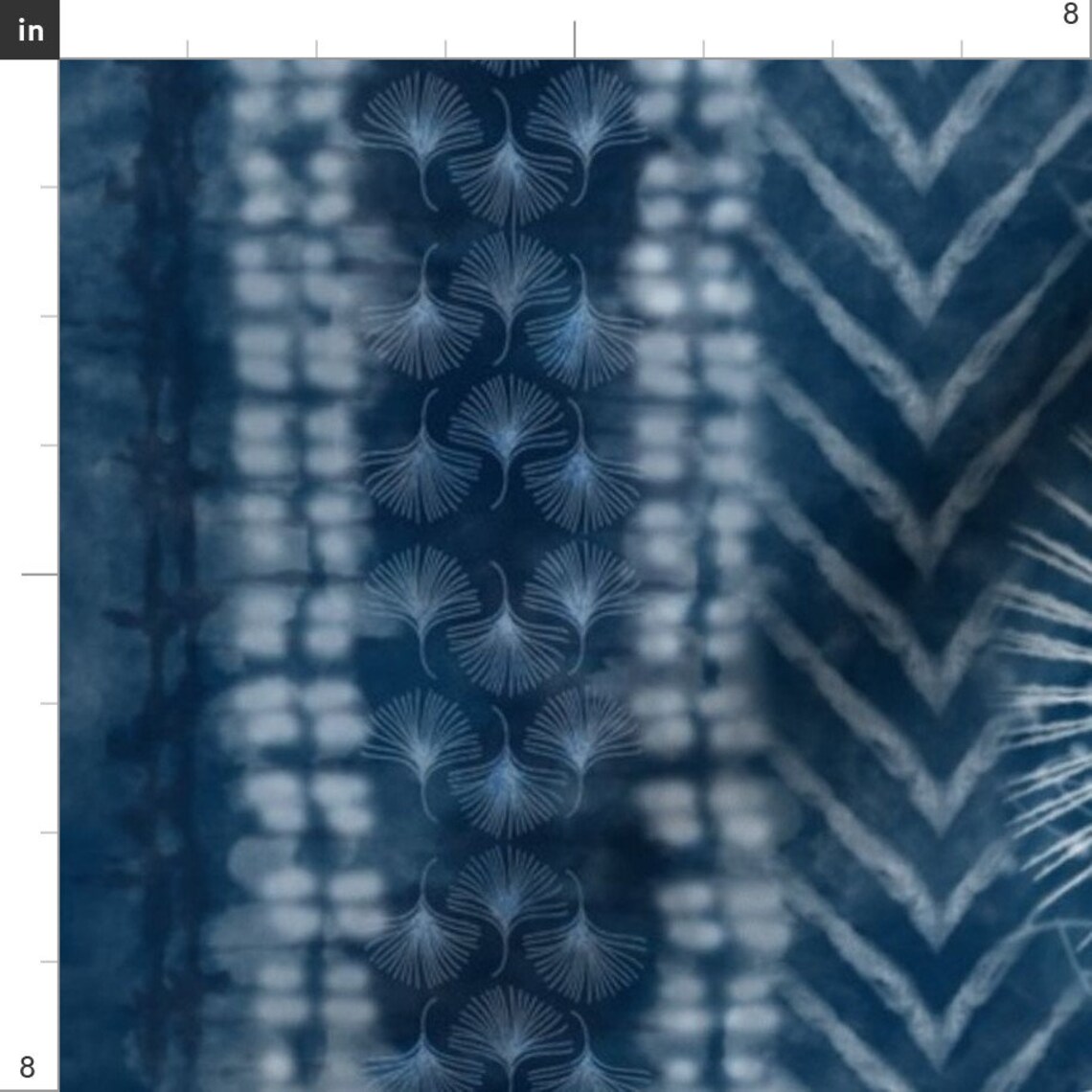 Shibori Blue Design Fabric Shibori Kyokai by Honoluludesign - Etsy