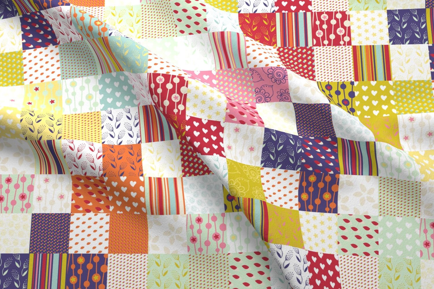 Spring Cheater Quilt Fabric Spring Plus Sign Cheater Quilt | Etsy