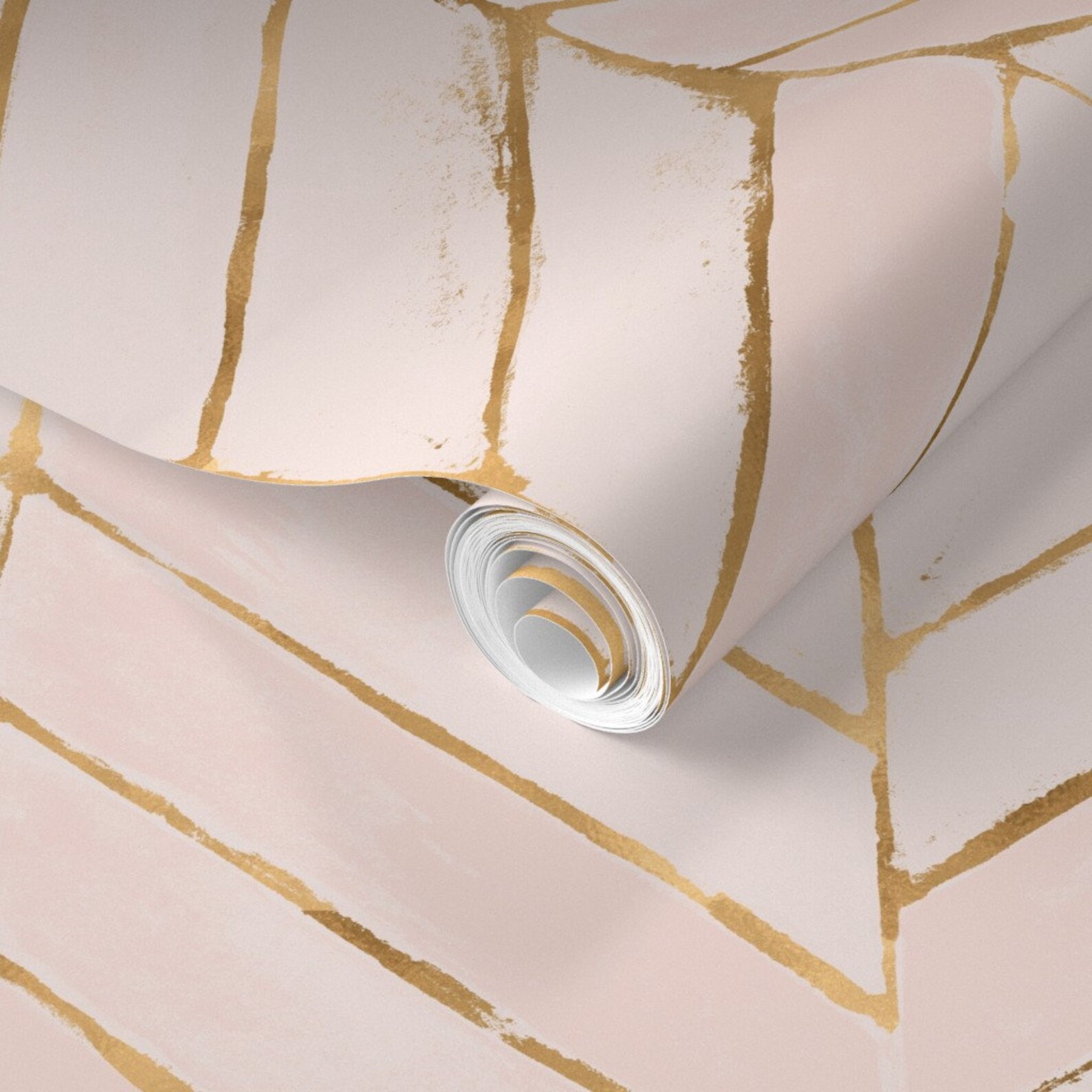 Pink Chevron Wallpaper Peachy Chevron by Crystal Walen - Etsy