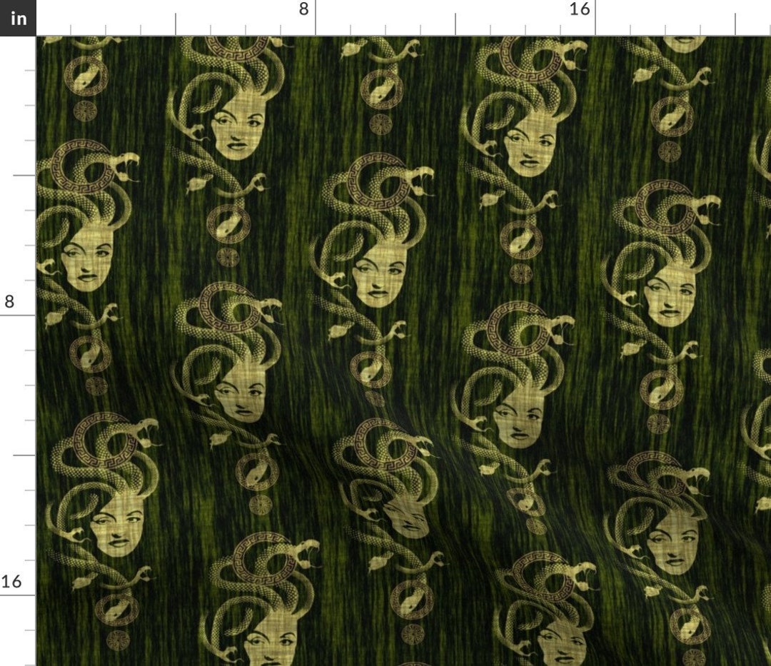 Myths Fabric Medusa by Thecalvarium Greek Myth Antiquity - Etsy