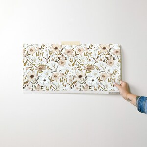 Neutral Floral Fabric Vintage-bloom 1 by Gomboc Beige Brown Flowers ...