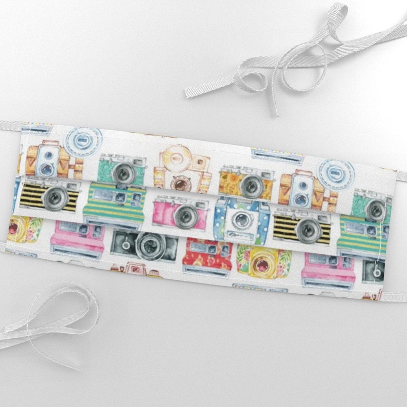 Colorful Watercolor Cameras Fabric Watercolor Cameras Large | Etsy