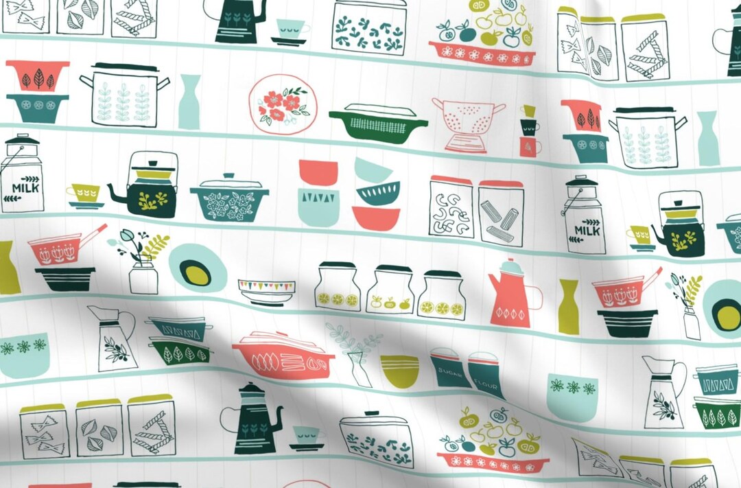 Kitchen Cupboard Fabric Vintage Kitchen Cupboard by Ldpapers Kitchen ...