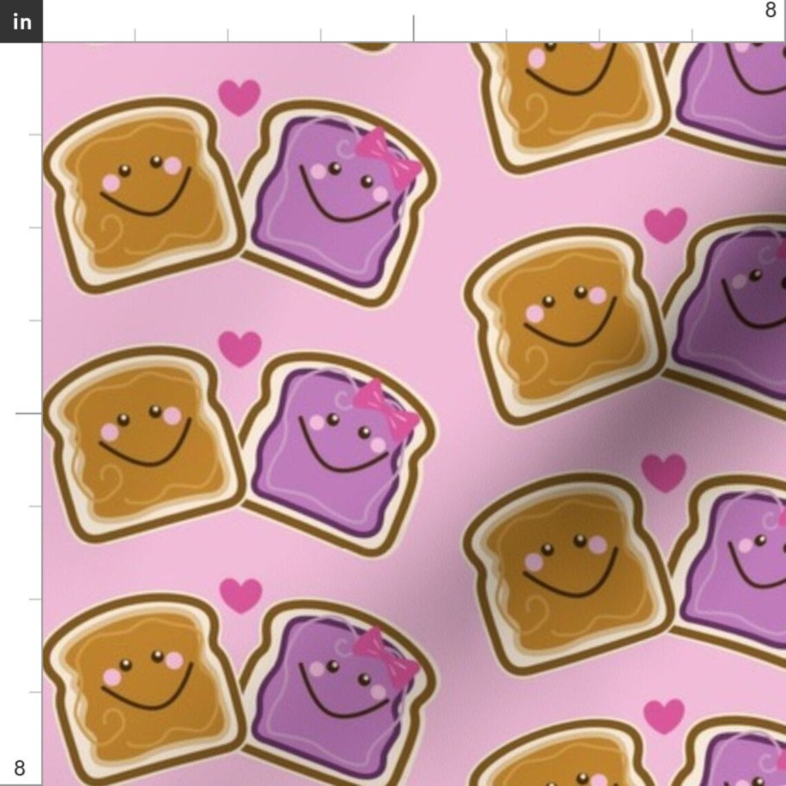 Valentine's Day Fabric I Love You More Than Cookies by | Etsy