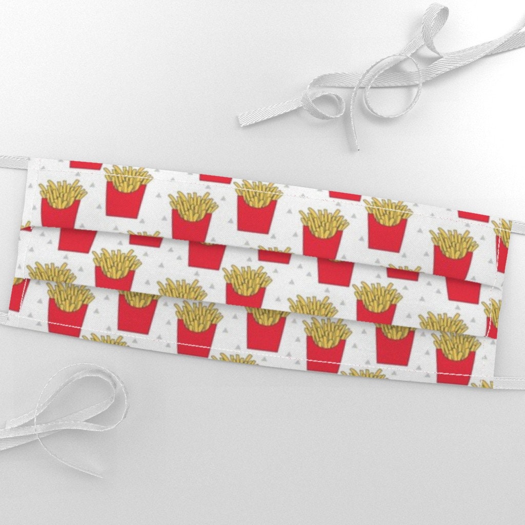 French Fries Fabric Small French-fries-with-red-box by | Etsy