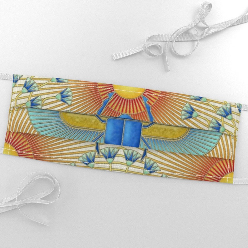 Scarab Fabric Scarab of Ra by Analinea Scarab Egyptian - Etsy