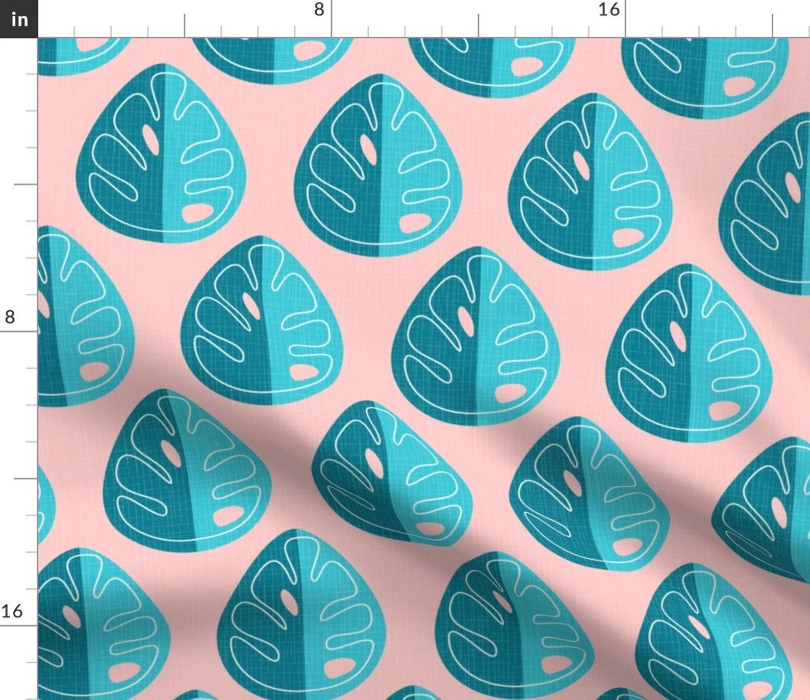 Modern Monstera Fabric Monstera Leaves by Mia Valdez - Etsy