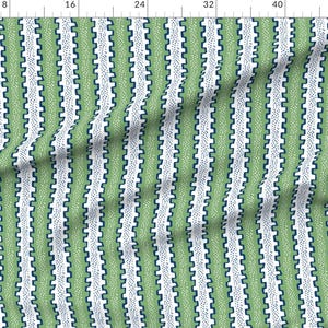 Green Preppy Upholstery Fabric- Stripe Green and Navy by Danika_herrick ...