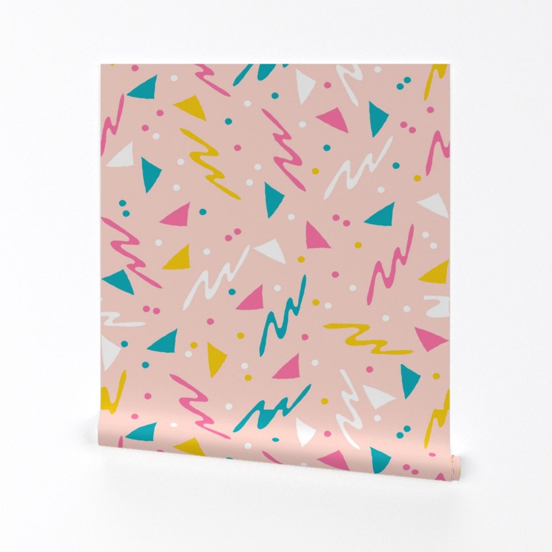 Retro Geo Wallpaper 90s Retro Rad 80s 90s by Andrea Lauren - Etsy
