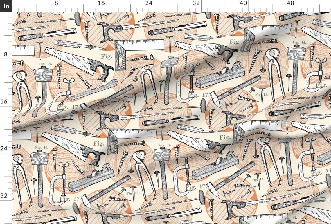 Man Tools Fabric - the Best Woodshop by Chicca Besso - Workman Tools ...