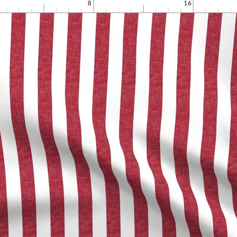 Red Striped Fabric - Etsy