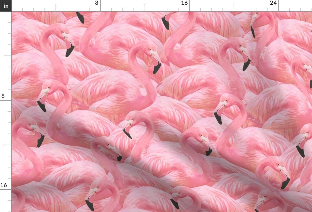 Vintage Flamingo Fabric Flamingo Fever in Pink by Willowlanetextiles ...