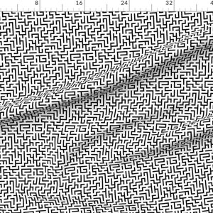 Labyrinth Fabric My Own Labyrinth by Boyusya Labyrinth Maze Black White ...