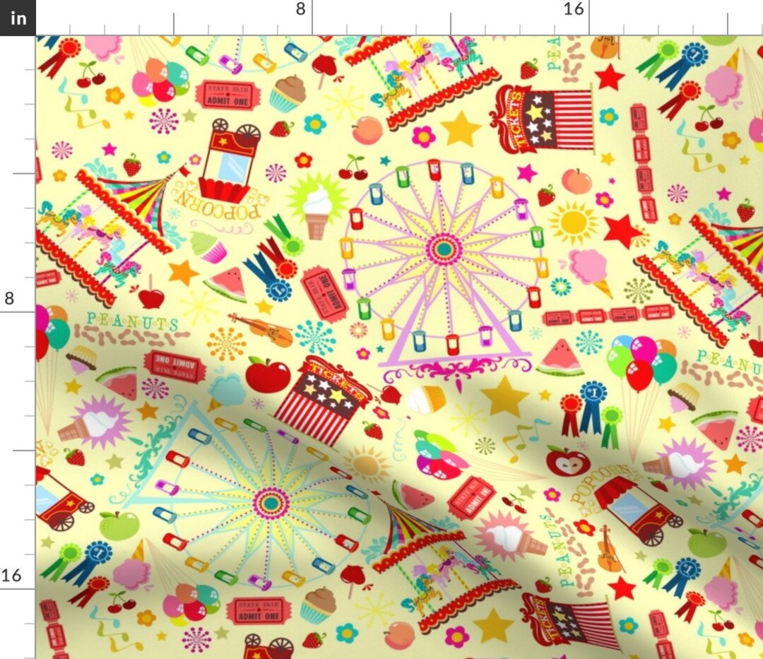 State Fair Fabric Magical Fairground by Creativetaylor State Fair Food ...