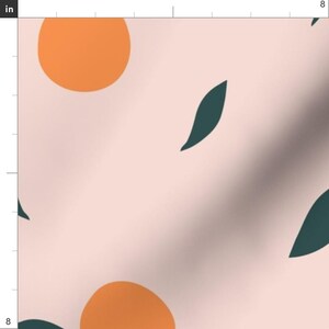Clementine Minimal Abstract Fruit Fabric Clementine Blush Pink by Kimsa ...