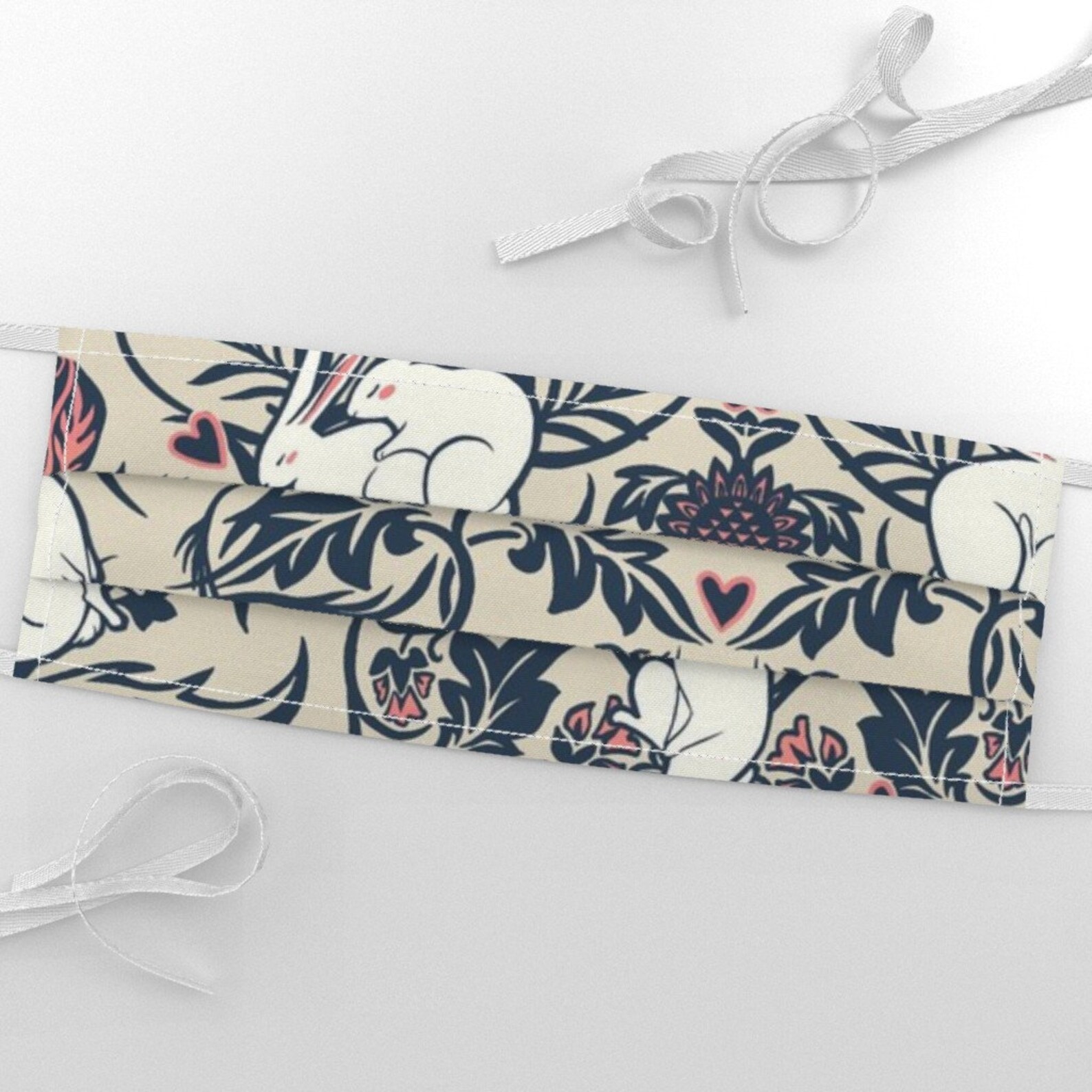 Bunny Kama Sutra Fabric Damask Bunny Sutra by - Etsy