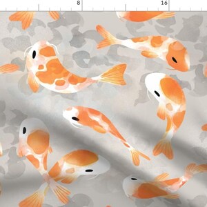 Koi Fish Fabric Japanese Koi Fish by Tarynosaurus Koi Fish Pond ...