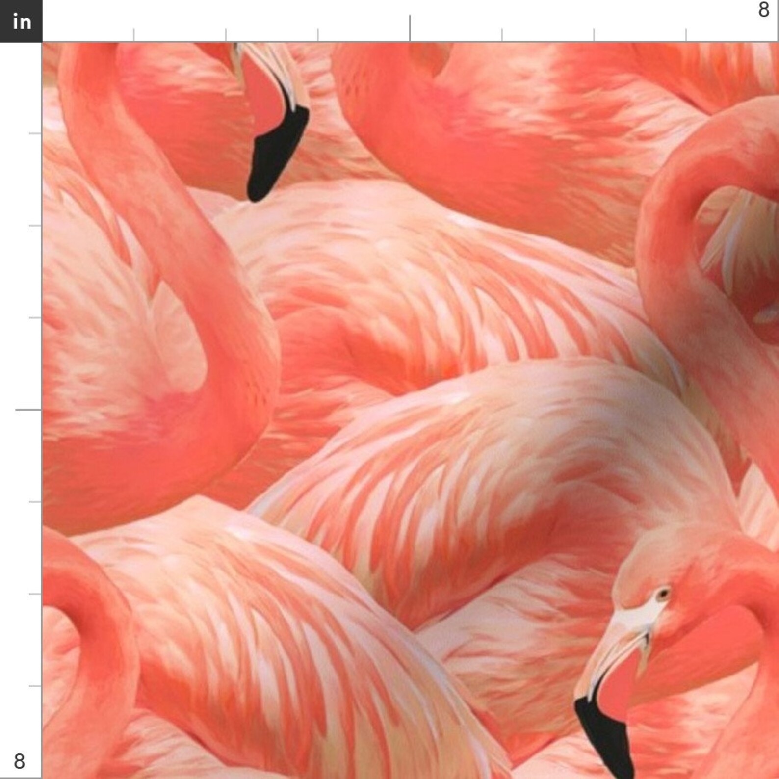 Flamingo Fabric Flamingo Fever in Coral by - Etsy