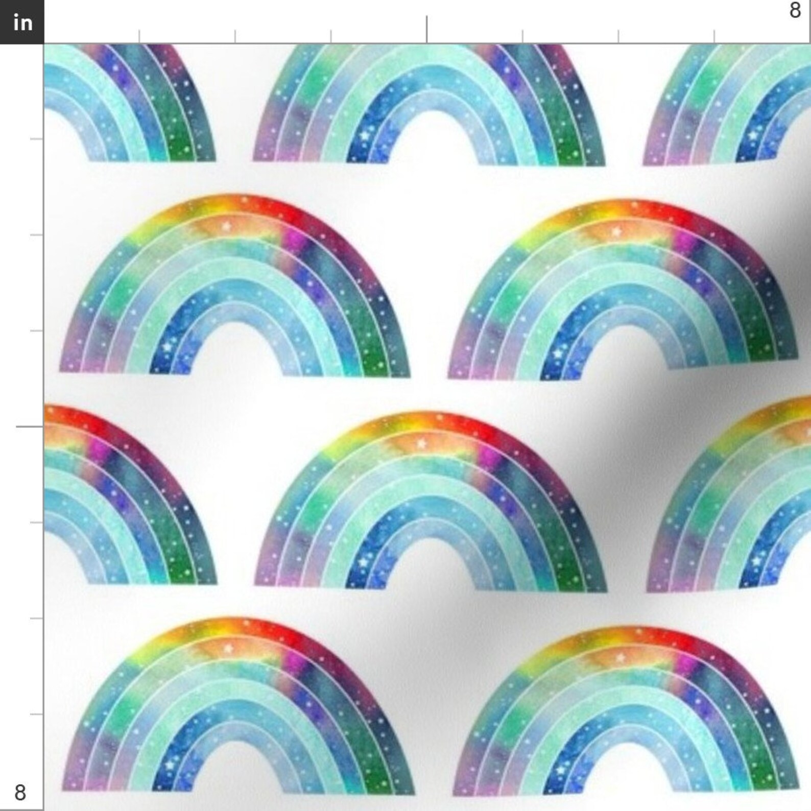 Space Rainbow Fabric Space Rainbow Rows by Emmaallardsmith - Etsy