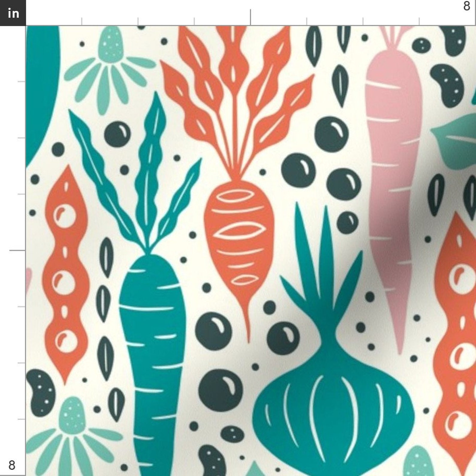 Vegetables Fabric Vegetable Garden by Carysmula Vegetables - Etsy