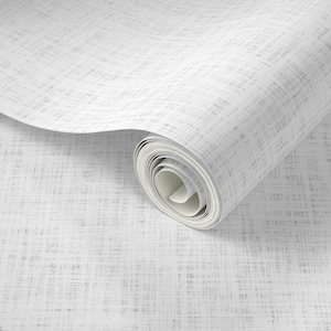 White Linen Look Wallpaper White Linen No. 2 by Ivieclothco - Etsy