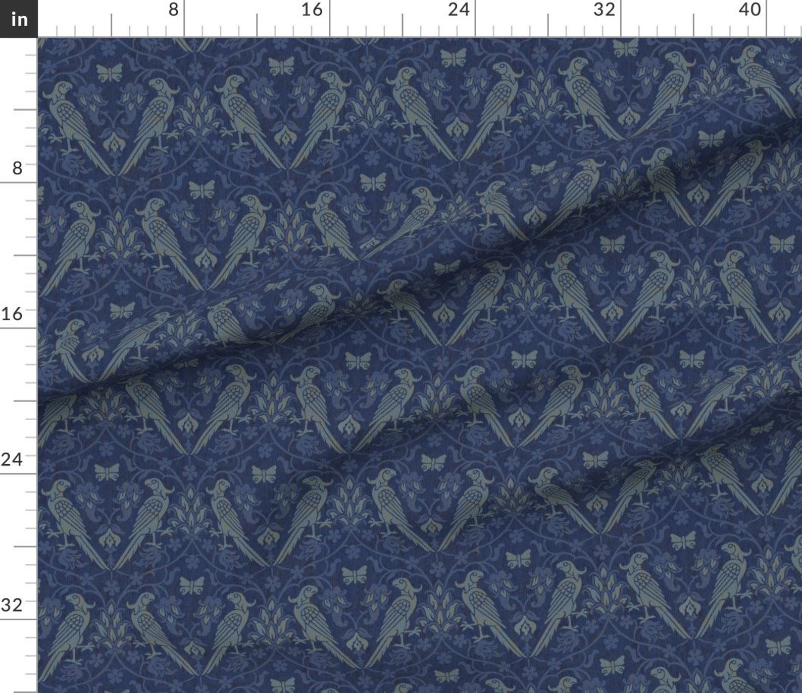 Islamic Fabric Parrot Damask by Muhlenkott Islamic Parrot - Etsy