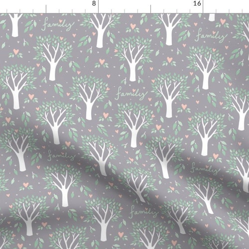 Family Tree Fabric Heart of the Family Tree by Robyriker - Etsy