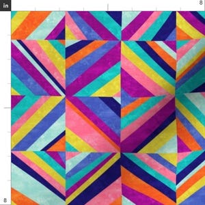 Abstract Colorful Geometric Fabric Hybrid Colorful Geometric by ...