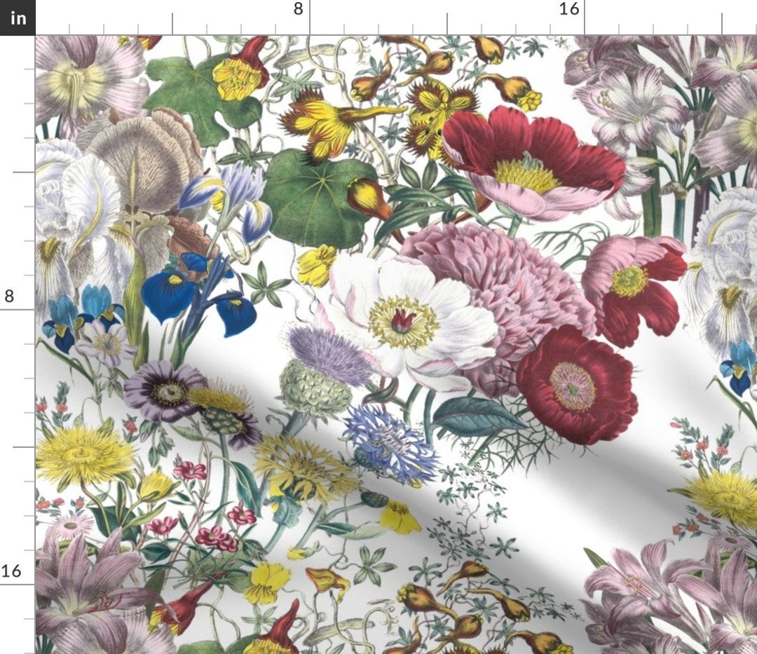 Colorful Wildflower Fabric Bloomin' Lovely by Peacoquettedesigns ...