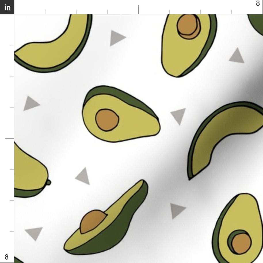 Avocado Fabric - Avocados Fabric // Avocado Fruit and Veggies Fabric by ...